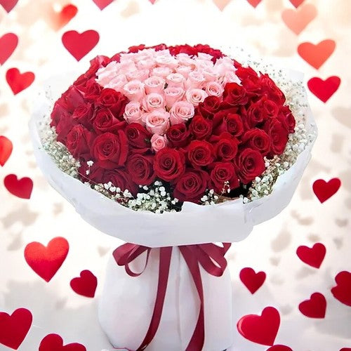 "Elegant 5 Dozen Rose Bouquet with Fancy Sheeting and Ribbon" – Flowers ...